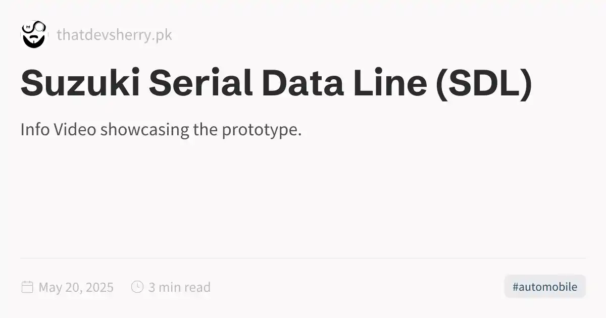 Suzuki Serial Data Line (SDL)